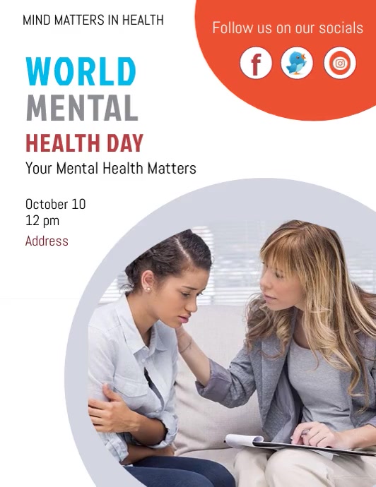 mental health flyer Template | PosterMyWall