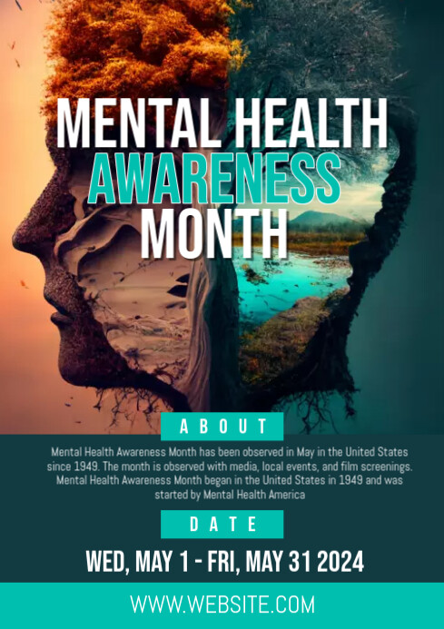Mental Health Month Template | PosterMyWall