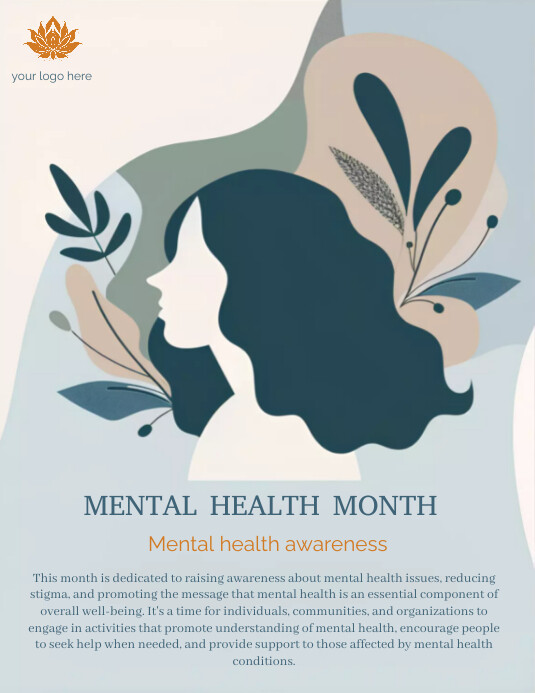 Mental Health Month Flyer Template | PosterMyWall