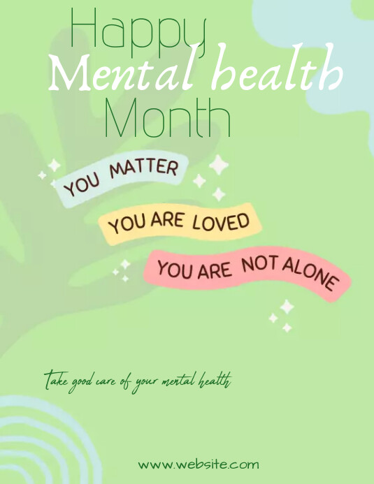 Mental health month flyer design Template | PosterMyWall