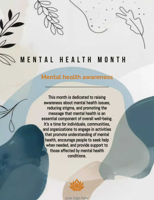 Mental Health Month Flyer Template | PosterMyWall