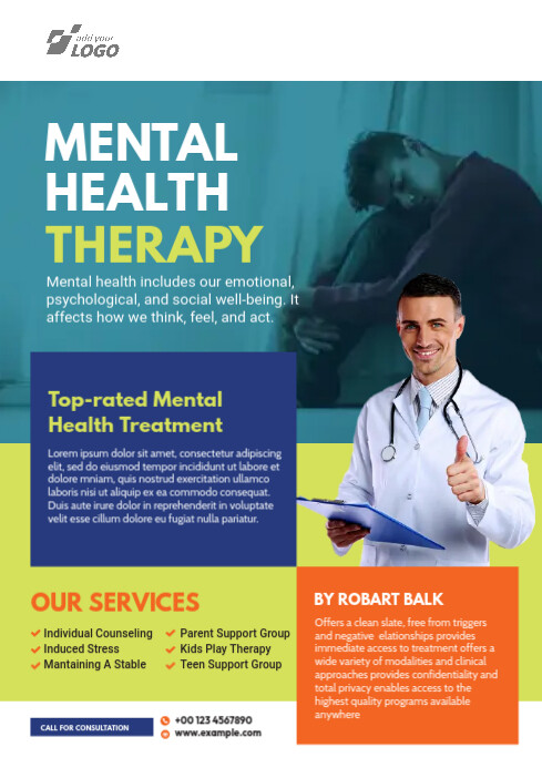 Mental Health Theraphy Flyer Template | PosterMyWall