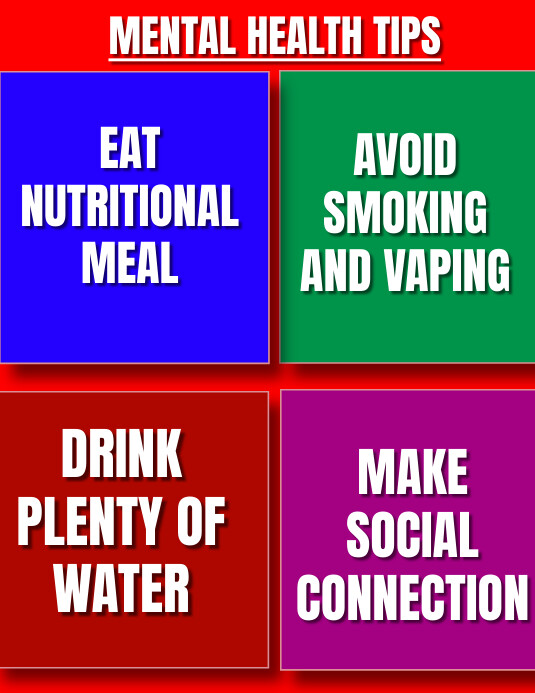 Modèle Mental tips design template | PosterMyWall