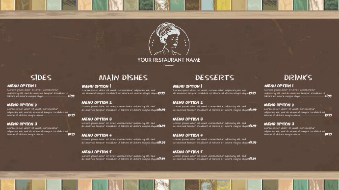 Plantilla de Menu | Digital Display | PosterMyWall