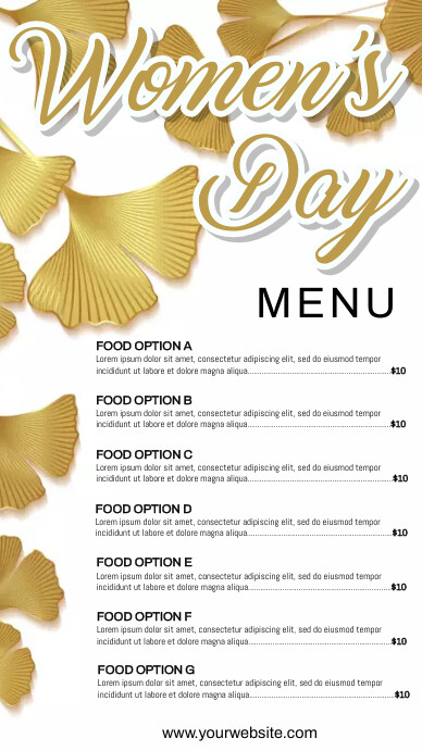 Menu | Women's Month Luxury Template | PosterMyWall
