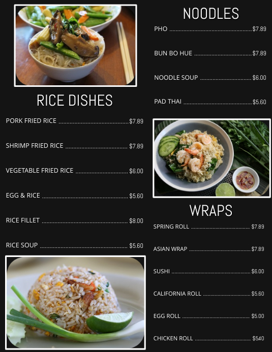 Copy of Menu | PosterMyWall