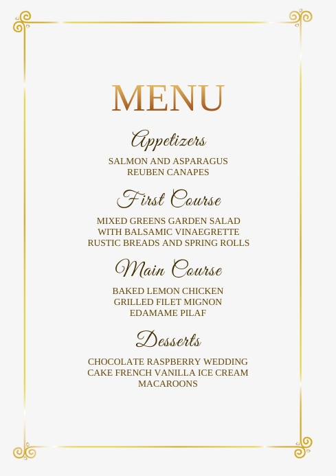 Menu A1 Template | PosterMyWall