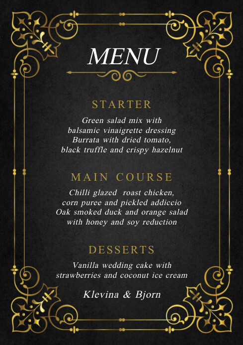 Menu A4 Template | PosterMyWall