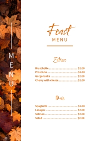 Menu A5 Template | PosterMyWall