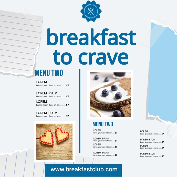 Menu Breakfast Flyer Template | PosterMyWall