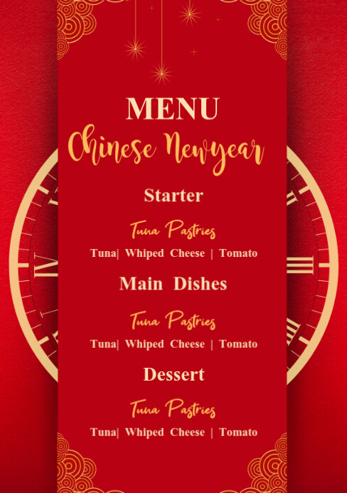 Menu Chinese New Year Template | PosterMyWall