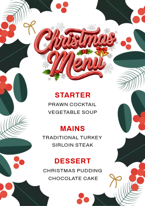 Menu Christmas Ads Template | PosterMyWall