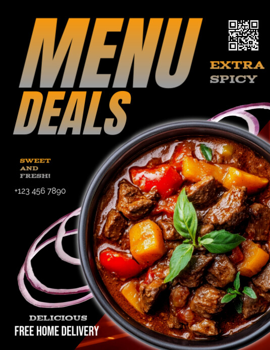 Copy of menu deals food | PosterMyWall