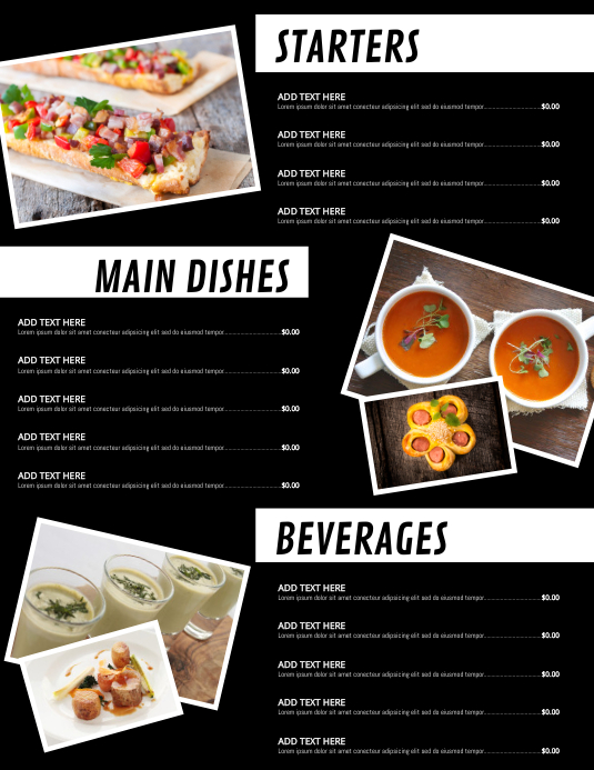 Menu Template | PosterMyWall