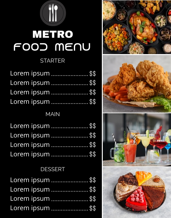MENU Template | PosterMyWall
