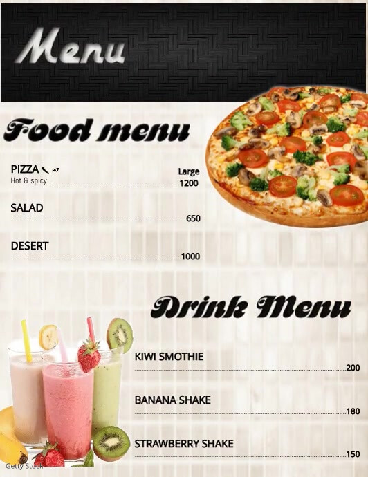 Copy of Menu | PosterMyWall