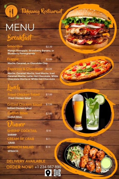 Menu Template | PosterMyWall