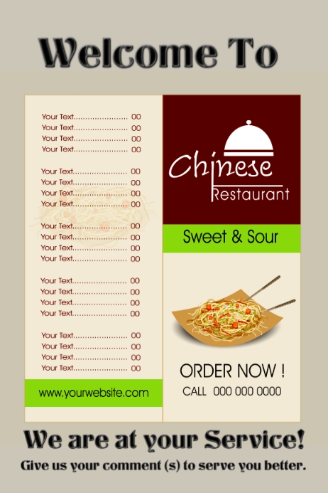 Menu Template | PosterMyWall