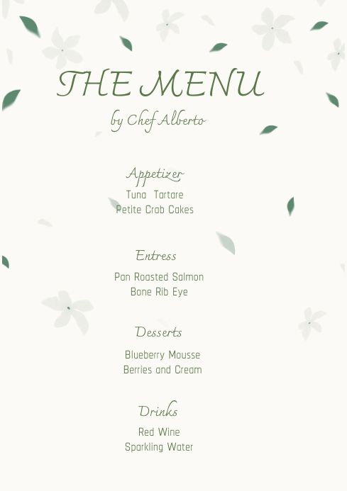 Menu Template | PosterMyWall