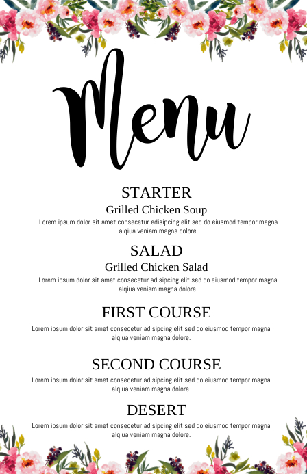 Menu Template | PosterMyWall