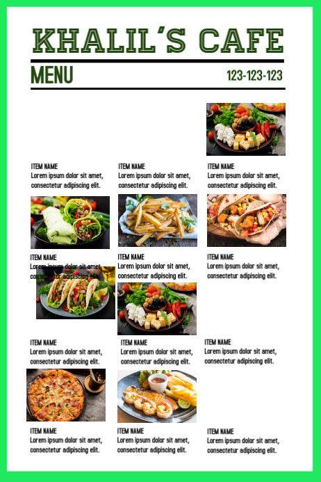 MENU Template | PosterMyWall