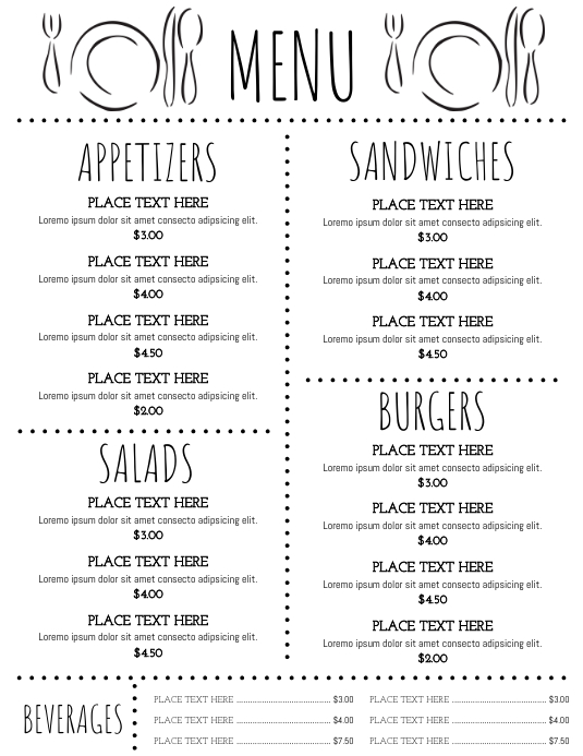Copy of Menu | PosterMyWall