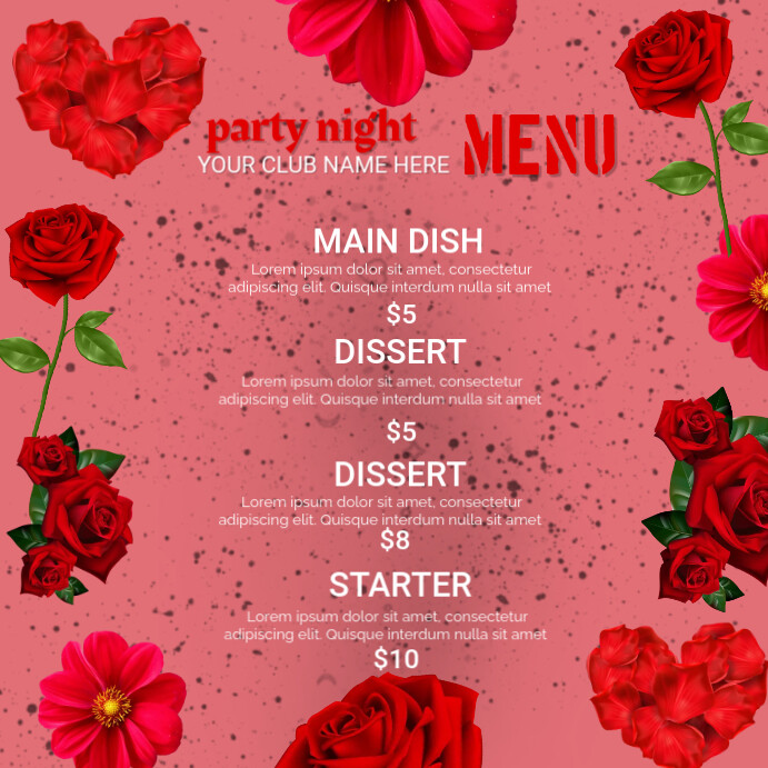 MENU Template | PosterMyWall