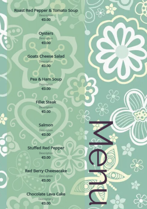 Menu Template | PosterMyWall