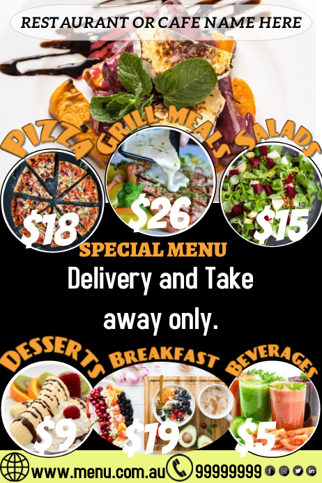 Menu Template | PosterMyWall