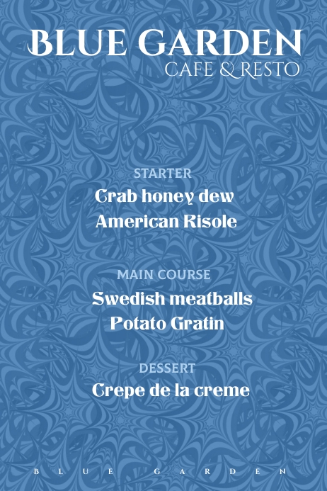 Copy of Menu | PosterMyWall