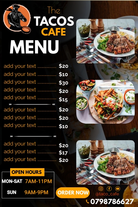 MENU Templat | PosterMyWall