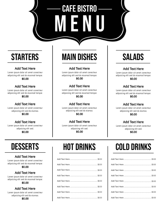 MENU | PosterMyWall