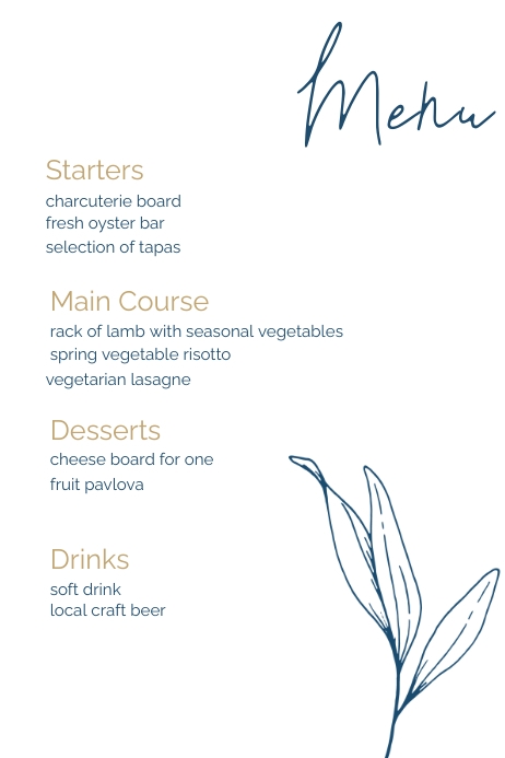 Copy of Menu | PosterMyWall