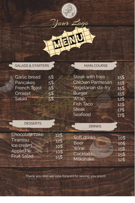 Menu Template | PosterMyWall