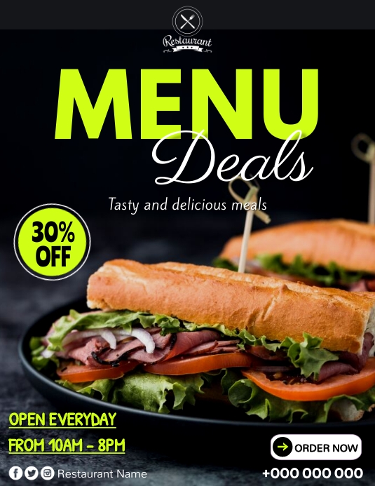 Copy Of Menu Postermywall