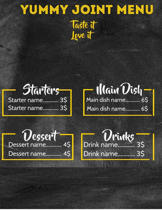 Menus Flyer Template | PosterMyWall