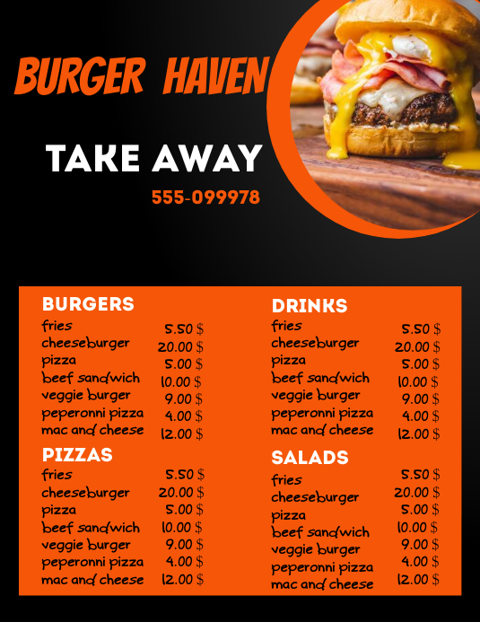 Copy of Menu | PosterMyWall