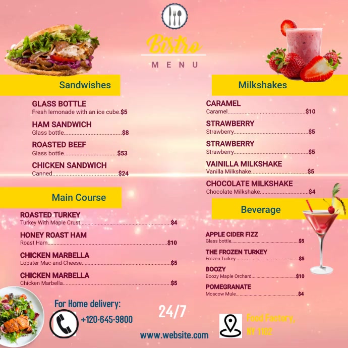 Plantilla de Menú de | PosterMyWall