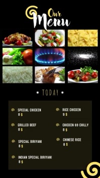Restaurant Menu Digital Display Picture Template | PosterMyWall