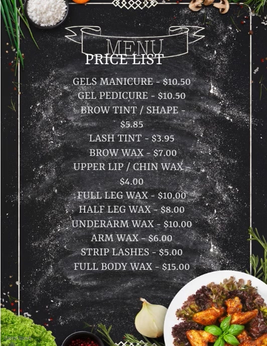 Menu Fashion Price List Instagram Stories Template | PosterMyWall