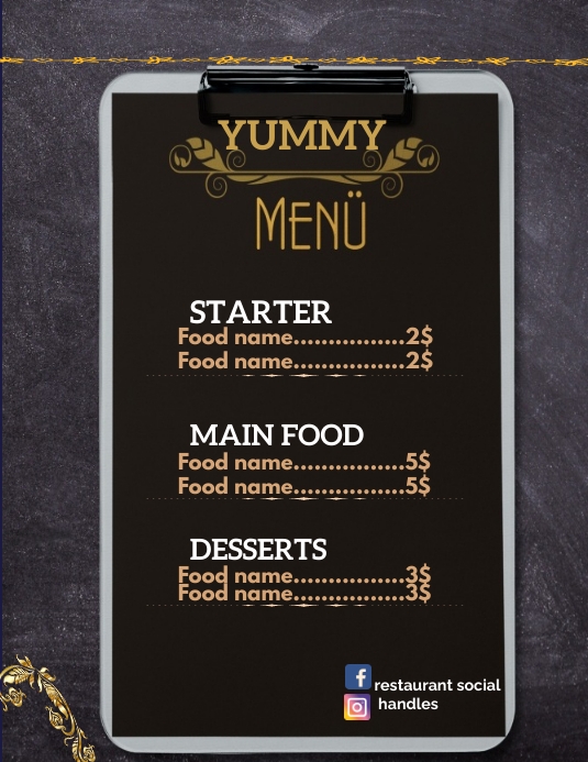 Menus Flyer Template | PosterMyWall