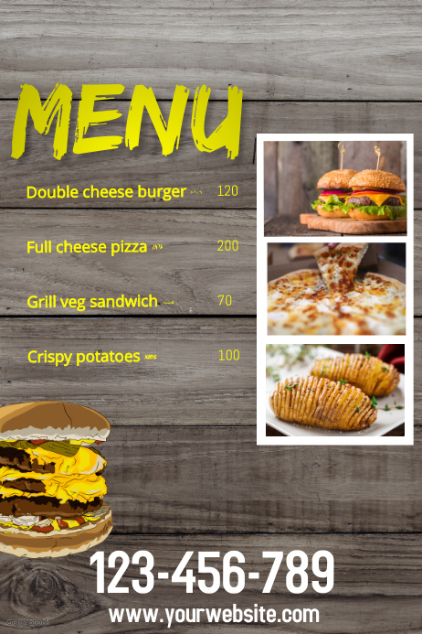 Copy of Menu flyer | PosterMyWall