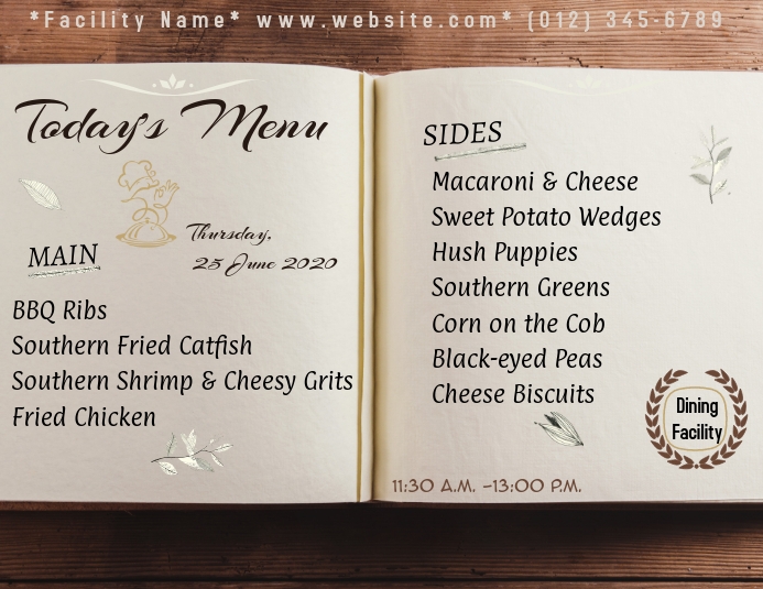 Copy of Menu Flyer | PosterMyWall