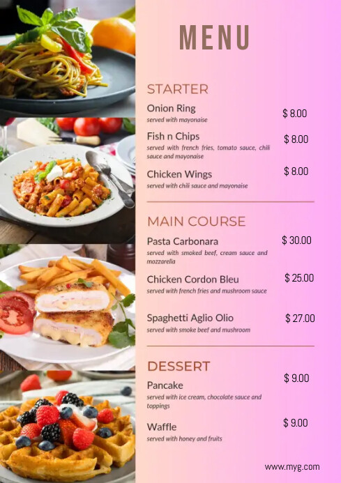 menu flyer Template | PosterMyWall