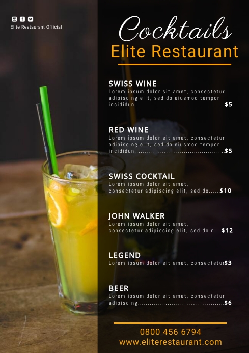 Copy of Menu flyer | PosterMyWall