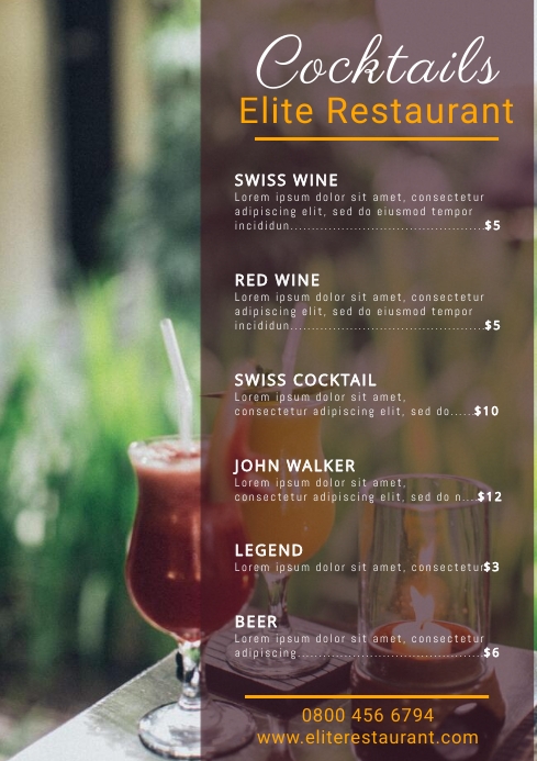 Menu flyer Template | PosterMyWall