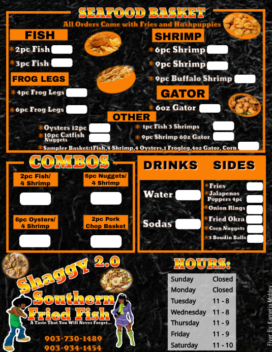 Menu flyer Template | PosterMyWall