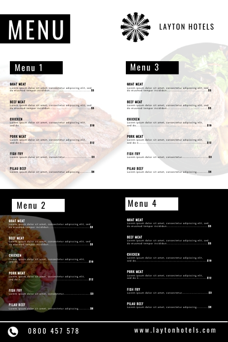 Menu flyer Template | PosterMyWall