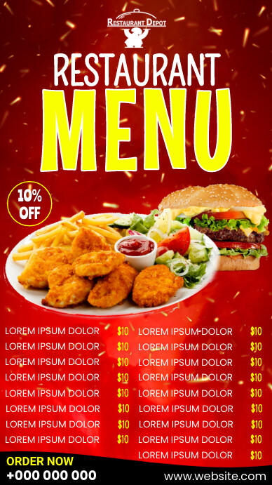 Menu flyer Template | PosterMyWall