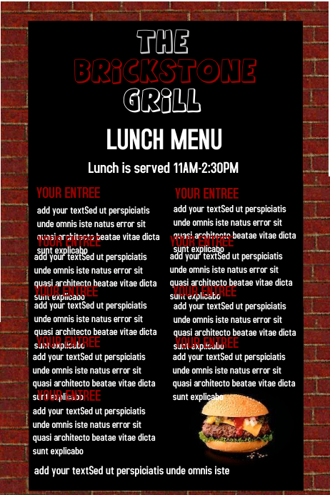 MENU Template | PosterMyWall